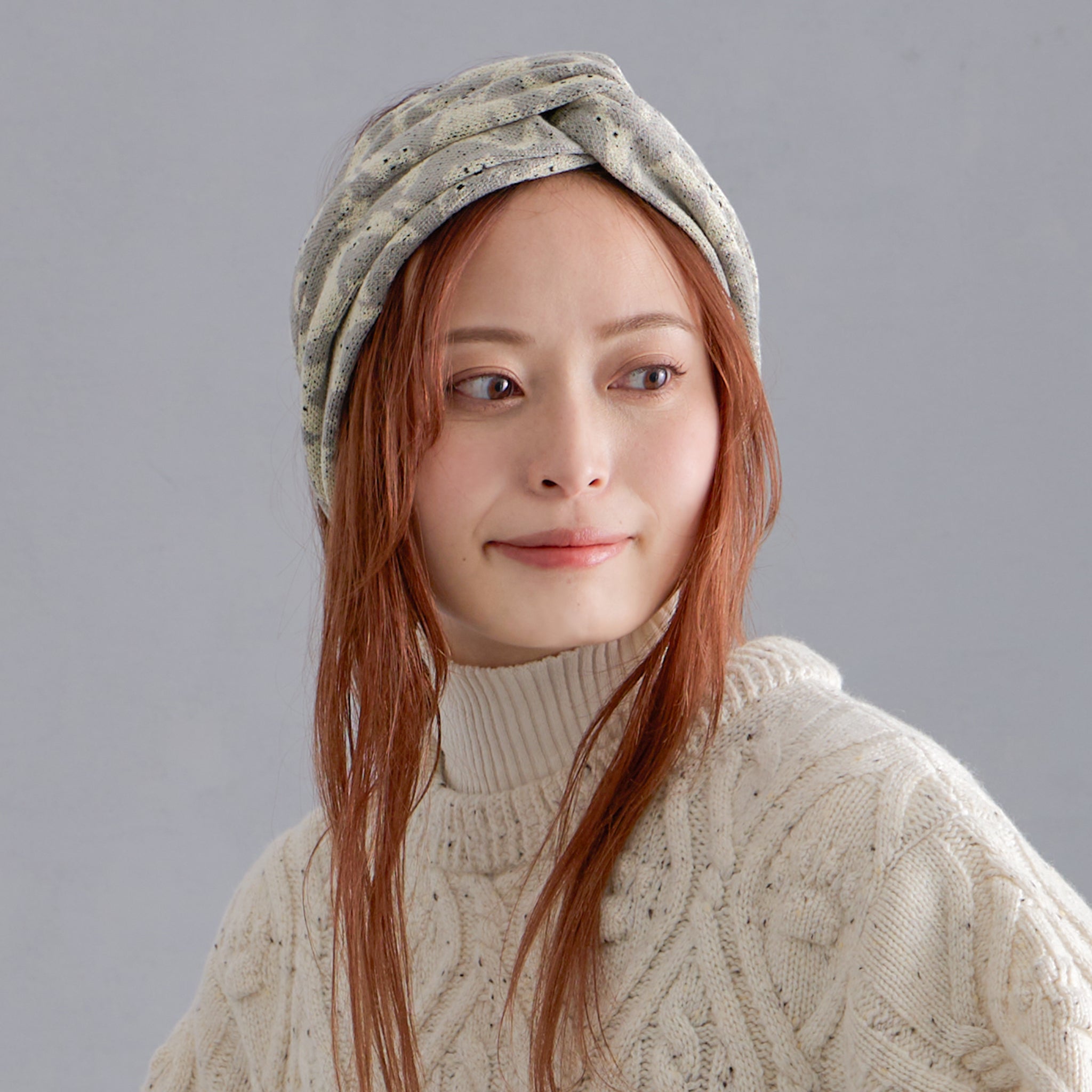 NYG015【NYANDER KNIT/ニャンダーニット】CATgeometric TURBAN 【公式】Hanazawa Knit Des ...