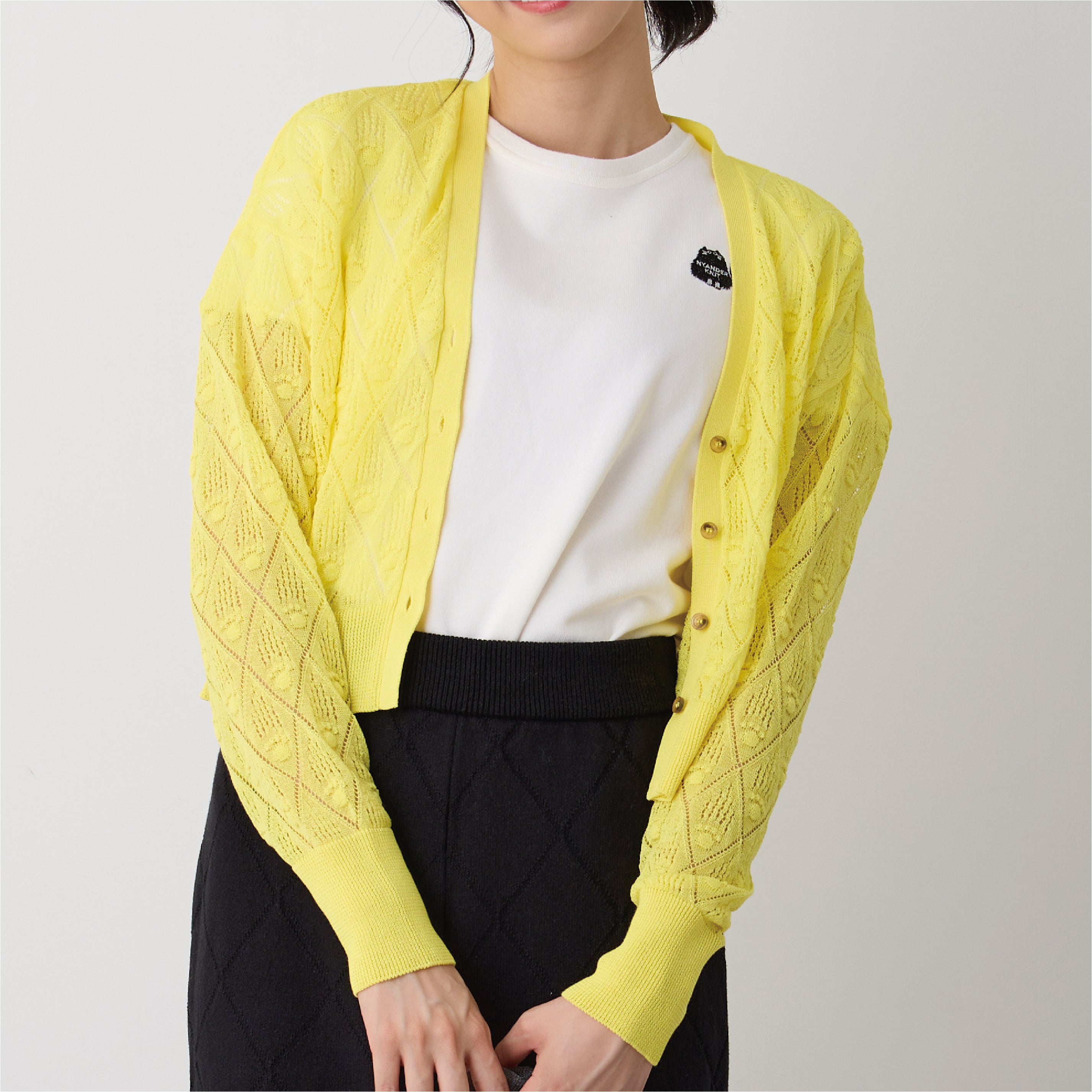 NYW003【NYANDER KNIT/ニャンダーニット】 KNIT T-Shirts ニットTシャツ 【公式】Hanazawa Knit ...